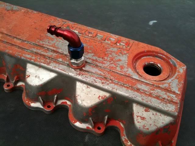 Custom rocker cover breather fittings - Engine - Auszcar