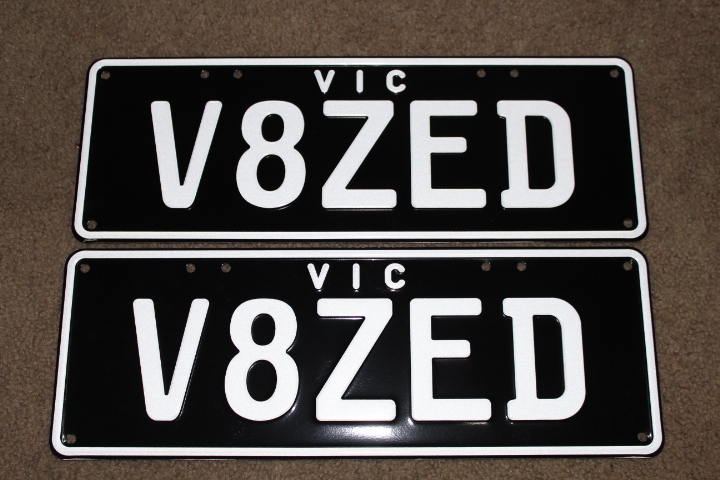 Custom number plates (Vic) V8ZED - Parts and Tools for Sale - Auszcar
